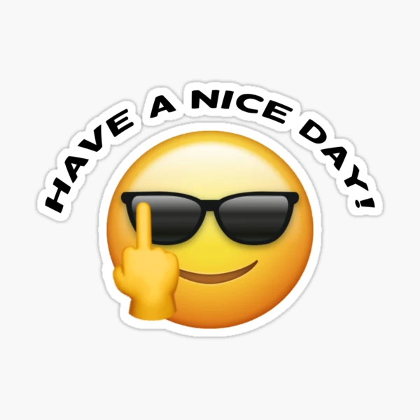 Gal Ansikt Emoji Med Langfinger