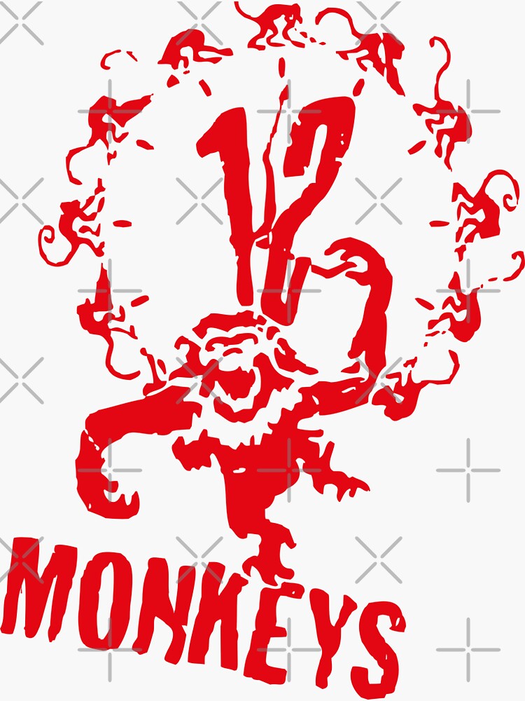 "Army of the 12 monkeys (red essential graffity)" Sticker for Sale by ...