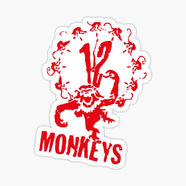 "Army of the 12 monkeys (red essential graffity)" Sticker for Sale by ...