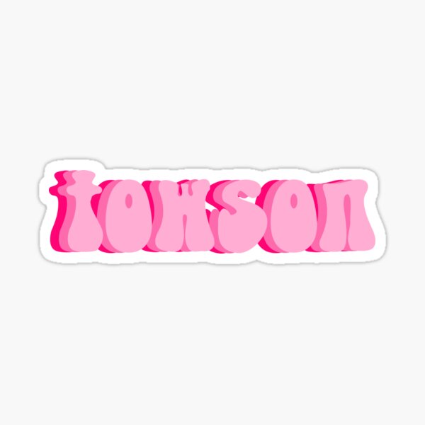 "towson funky letters sticker" Sticker for Sale by kkaliee | Redbubble