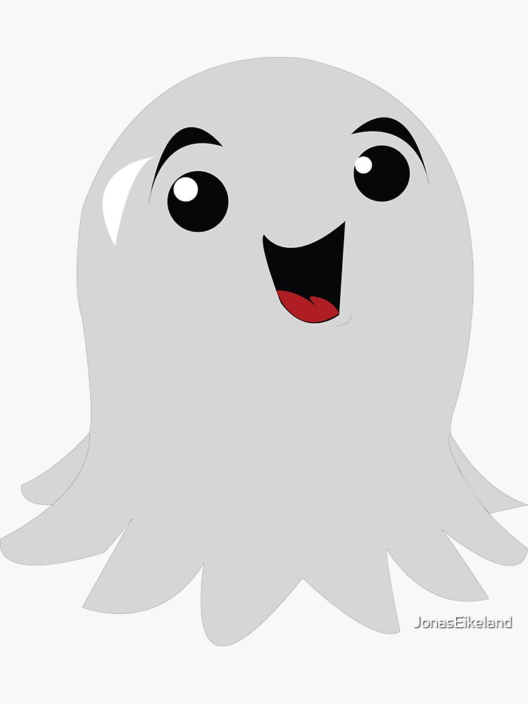 "Friendly Ghost" Sticker by JonasEikeland | Redbubble