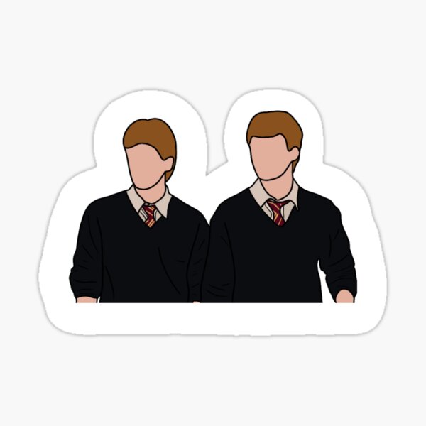 "Fred and George Weasley twins " Sticker for Sale by Dana-M | Redbubble