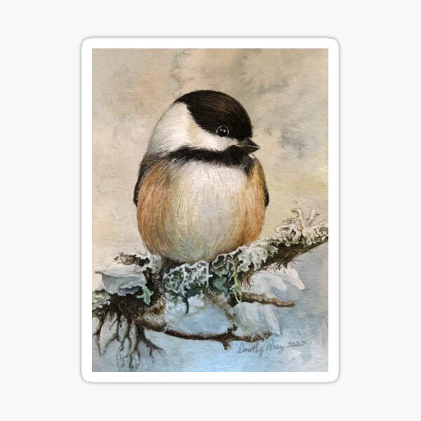 "Chickadee" Sticker by dotperez | Redbubble