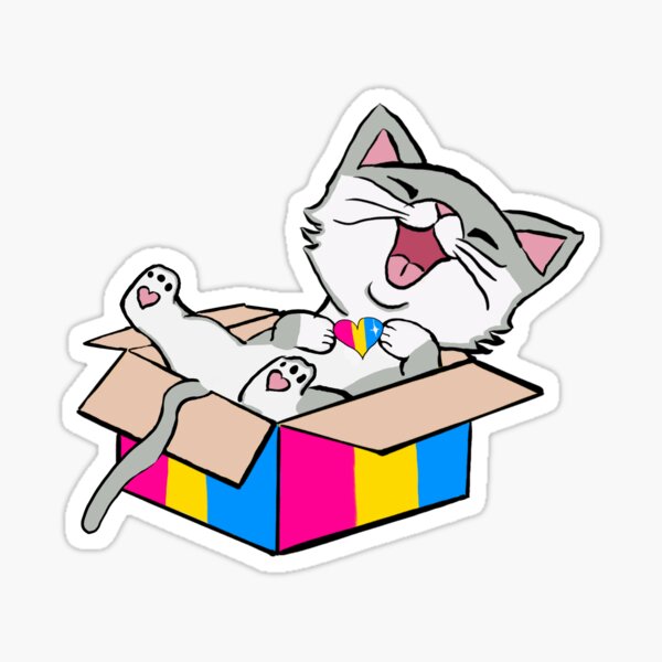 "Pan Pride Kitty" Sticker for Sale by kater-tot | Redbubble