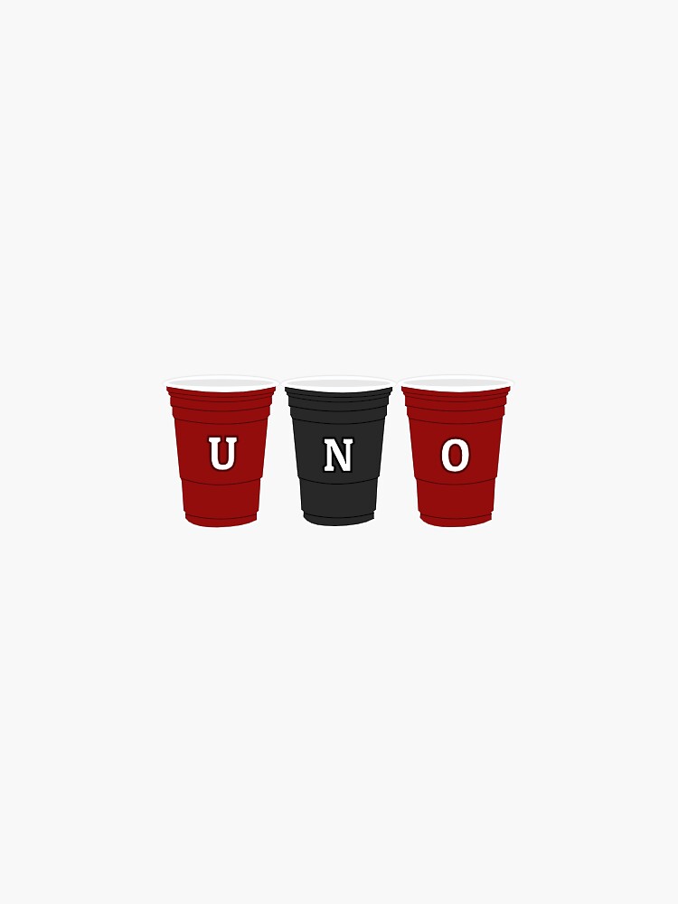 "UNO Solo Cups" Sticker for Sale by lindsey788 | Redbubble