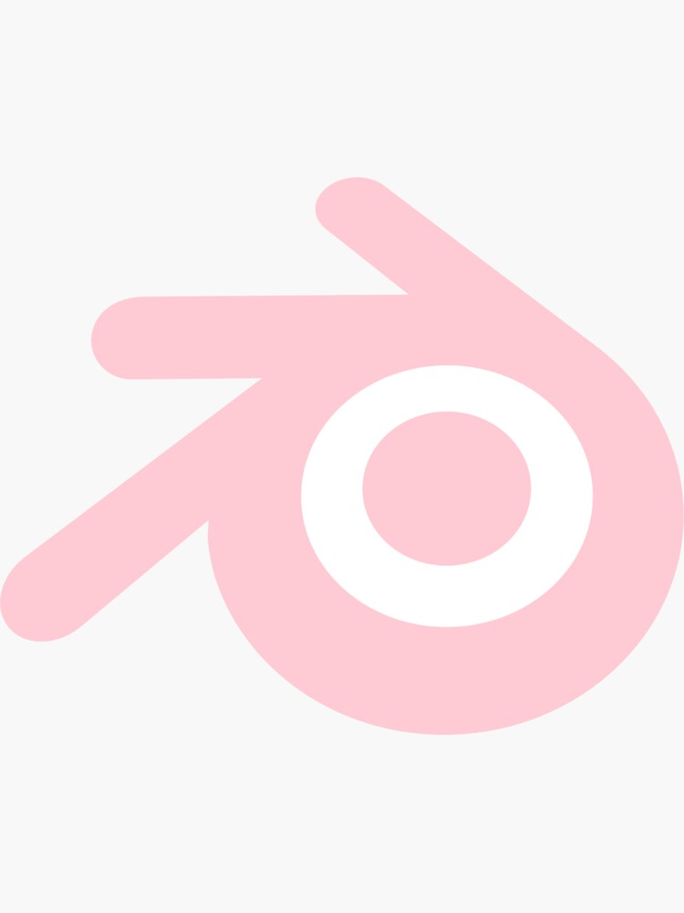 "Blender 3D Pink Logo" Sticker by marymargarete | Redbubble
