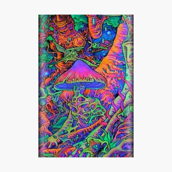 Art & Collectibles Hipster Print Goth Art Trippy Wall Art Shroom Woman ...