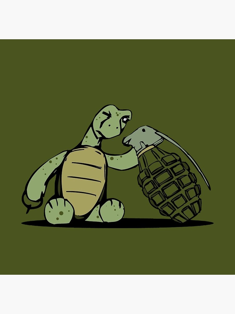 "Turtle and Bombs" Poster by tanduksapi | Redbubble