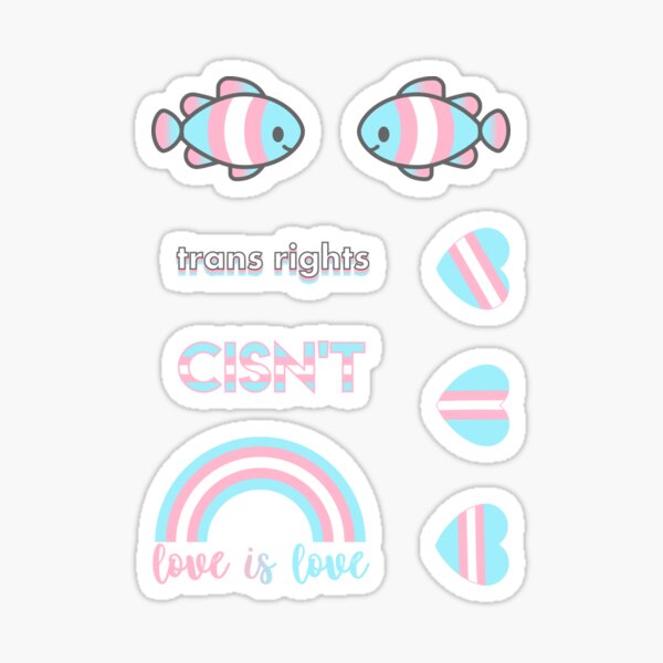 "trans sticker set" Sticker for Sale by hungrykate | Redbubble