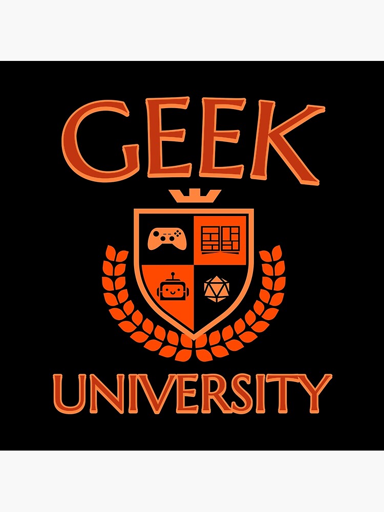 "Funny Geek University With Game Controller For Nerds" Poster for Sale ...
