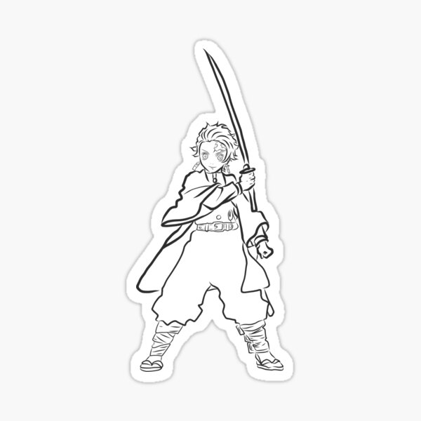 "Tanjiro" Sticker by ajberosil | Redbubble