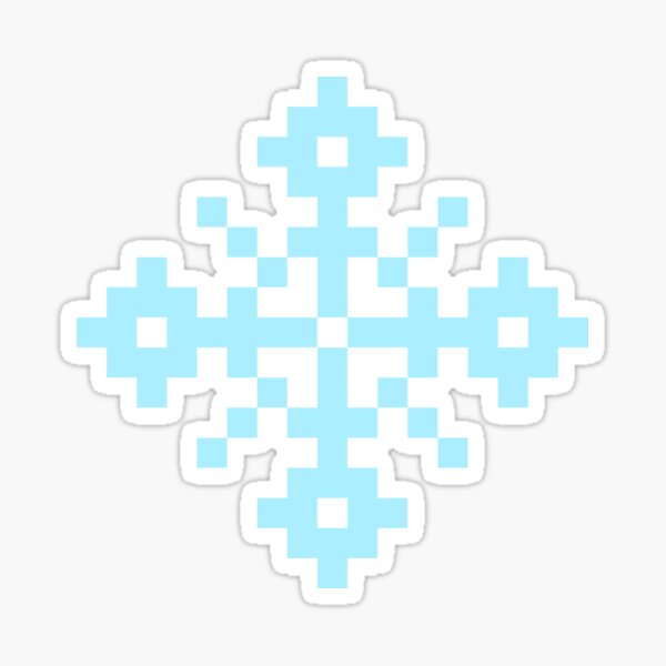 Pegatina «Pixel Art Snowflake 3» de akaiawa | Redbubble