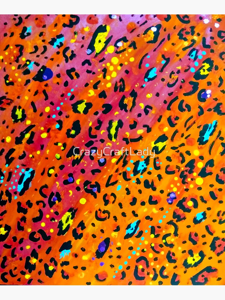 "Multi Colored Animal Print Acrylic Painting" Sticker for Sale by ...