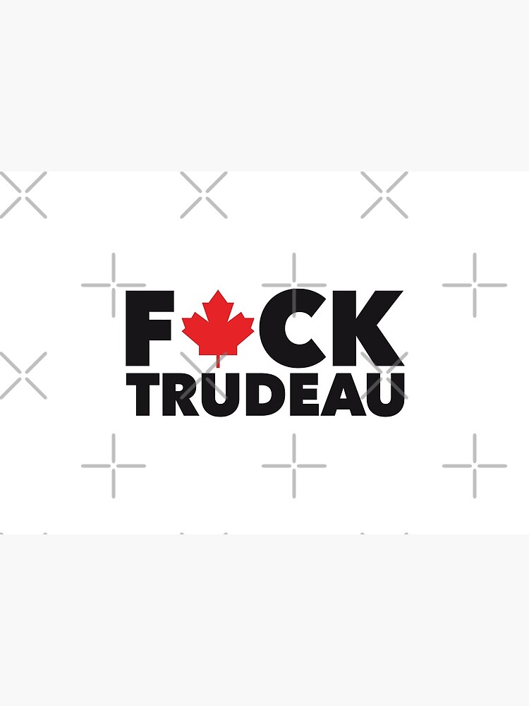 "F*ck Justin Trudeau censored with red maple leaf flag Parody Meme ...