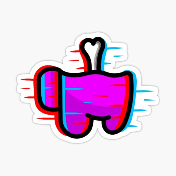 "Among Us Purple Bone, Illustration, Sticker." Sticker for Sale by ...
