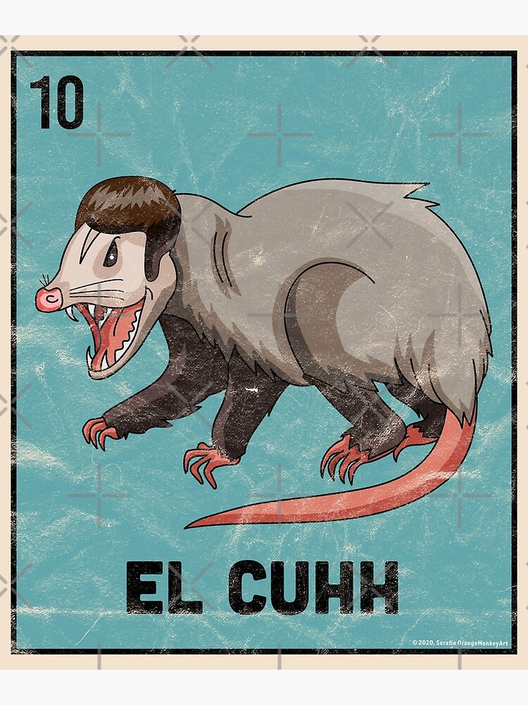 Lámina fotográfica «El Cuhh Takuache Cuh Opossum Funny Mexican Playing ...