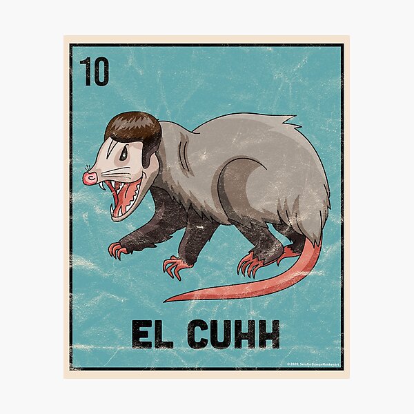 Lámina fotográfica «El Cuhh Takuache Cuh Opossum Funny Mexican Playing ...