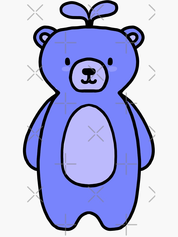 "Happy Little Blueberry (Blue-BEAR-ry) Fruit Bear" Sticker by ...