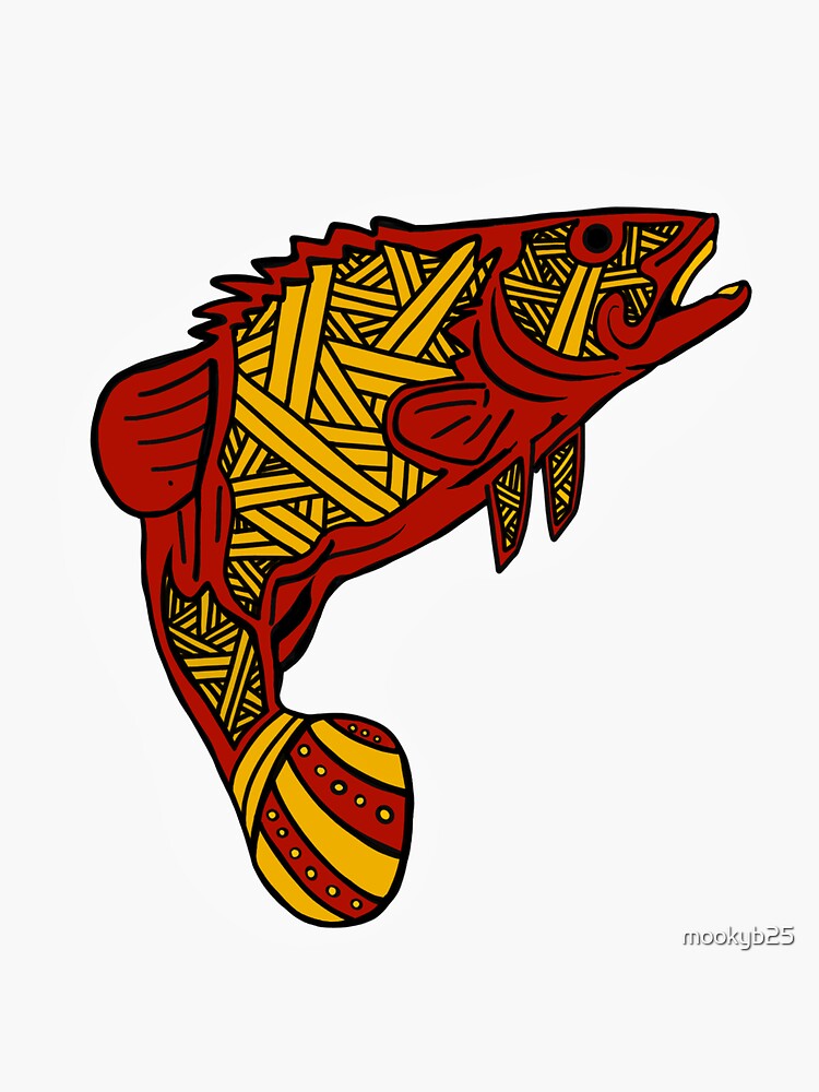 "Murray Cod (Aboriginal styles)" Sticker for Sale by mookyb25 | Redbubble