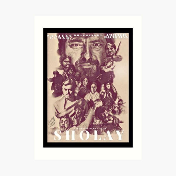Sholay Art Print For Sale By Sansahota Redbubble