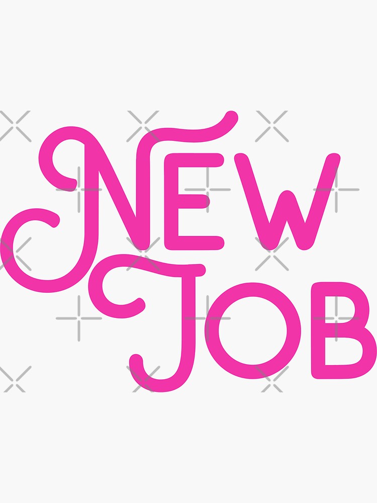 "New Job - Vision Board Sticker - Pink" Sticker for Sale by LoA-Lady ...