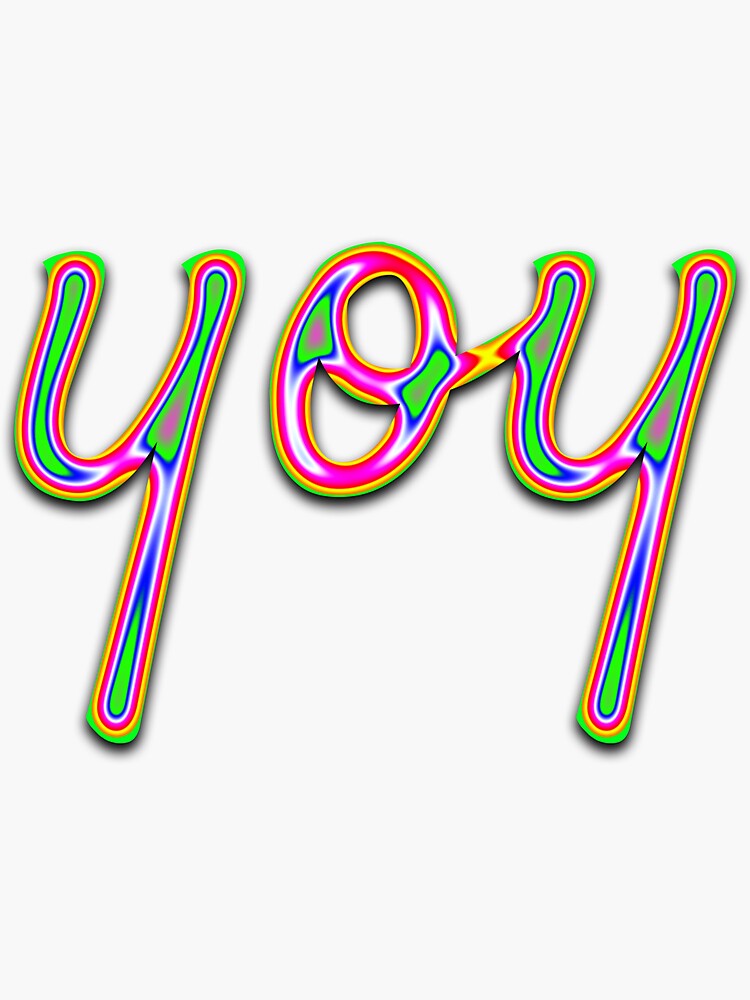"yoy" Sticker for Sale by PolygonDonut | Redbubble