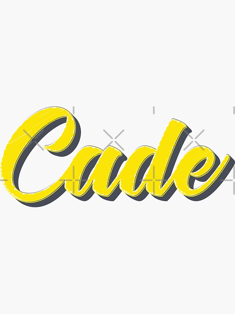 "Cade My Name Is Cade Inspired" Sticker for Sale by ProjectX23 | Redbubble