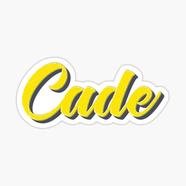 "Cade My Name Is Cade Inspired" Sticker for Sale by ProjectX23 | Redbubble