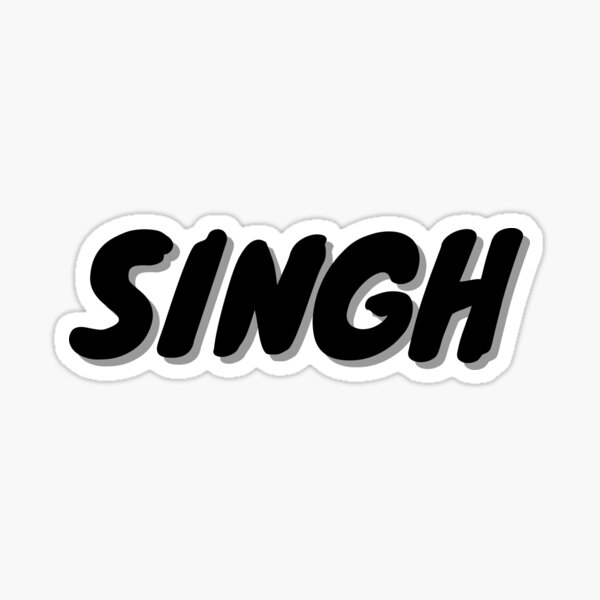 "SINGH" Sticker for Sale by BrownGirlMantra | Redbubble