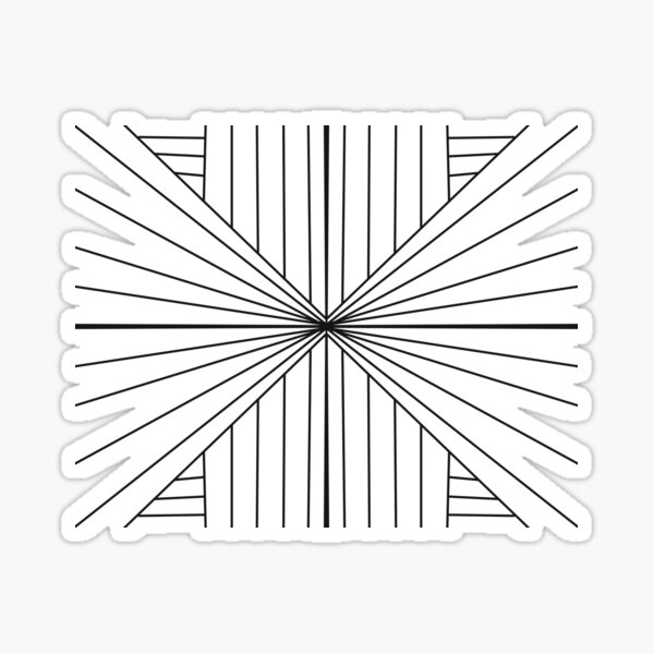 "Black and White Beams" Sticker for Sale by ArtfullHeart9 | Redbubble