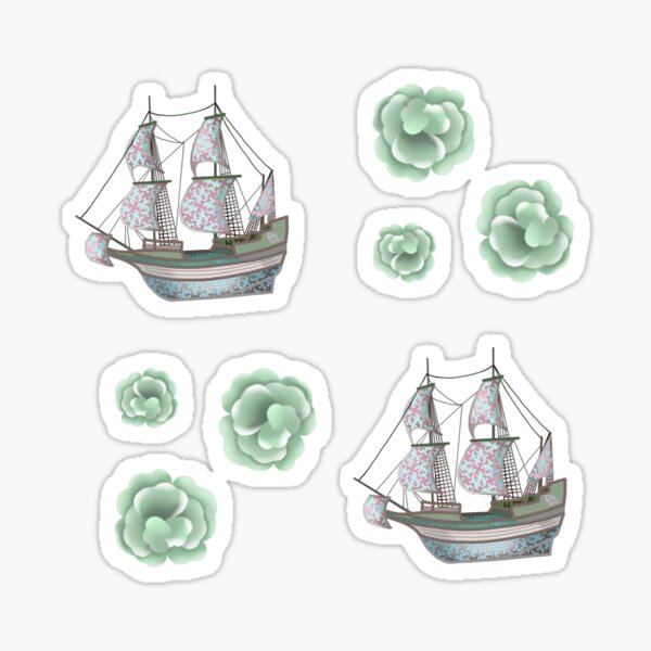"Elegant Voyage Sticker Set" Sticker for Sale by RitaLaiArt | Redbubble