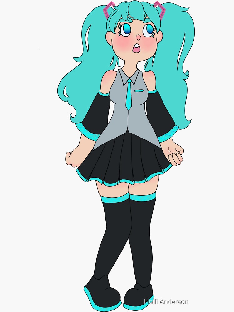 "Hatsune Miku (Vocaloid) is cute and baby" Sticker by TooCuteHolli ...