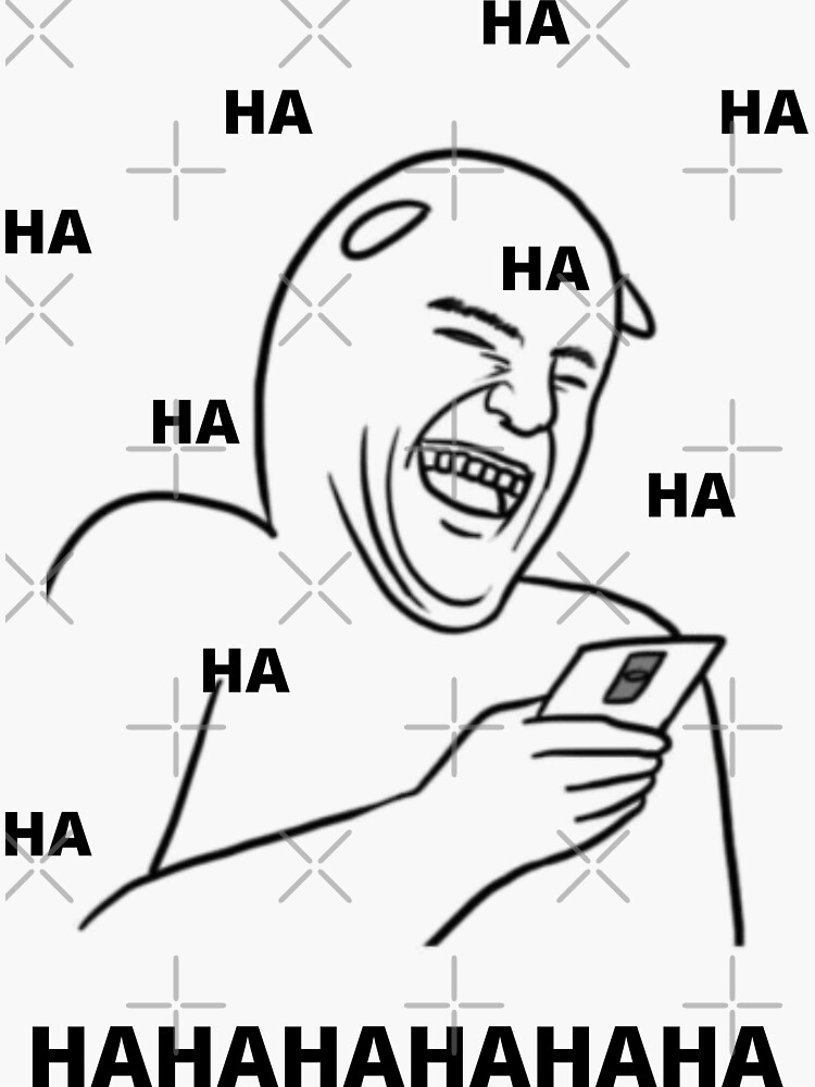 "Laughing Guy - Hahahahaha" Sticker by MUHAMMADKING | Redbubble