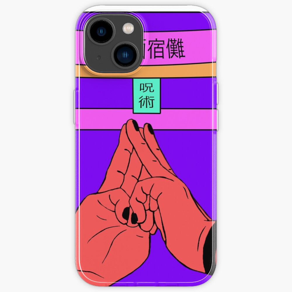 "Ryomen Sukuna Hand Sign Malevolent Shrine Jujustu Kaisen Neon" iPhone ...