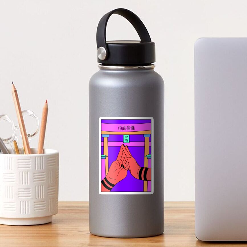 Ryomen Sukuna Hand Sign Malevolent Shrine Jujustu Kaisen Neon Sticker For Sale By Tazzykaze
