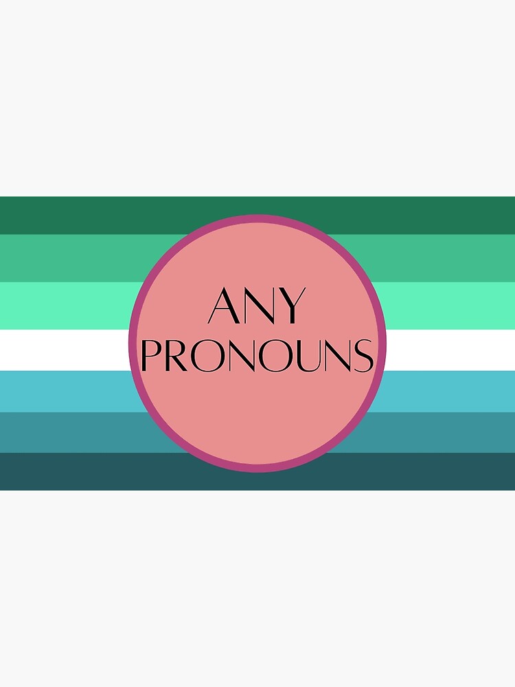 "Any Pronouns with MLM Flag" Poster by MysticTeaKettle | Redbubble