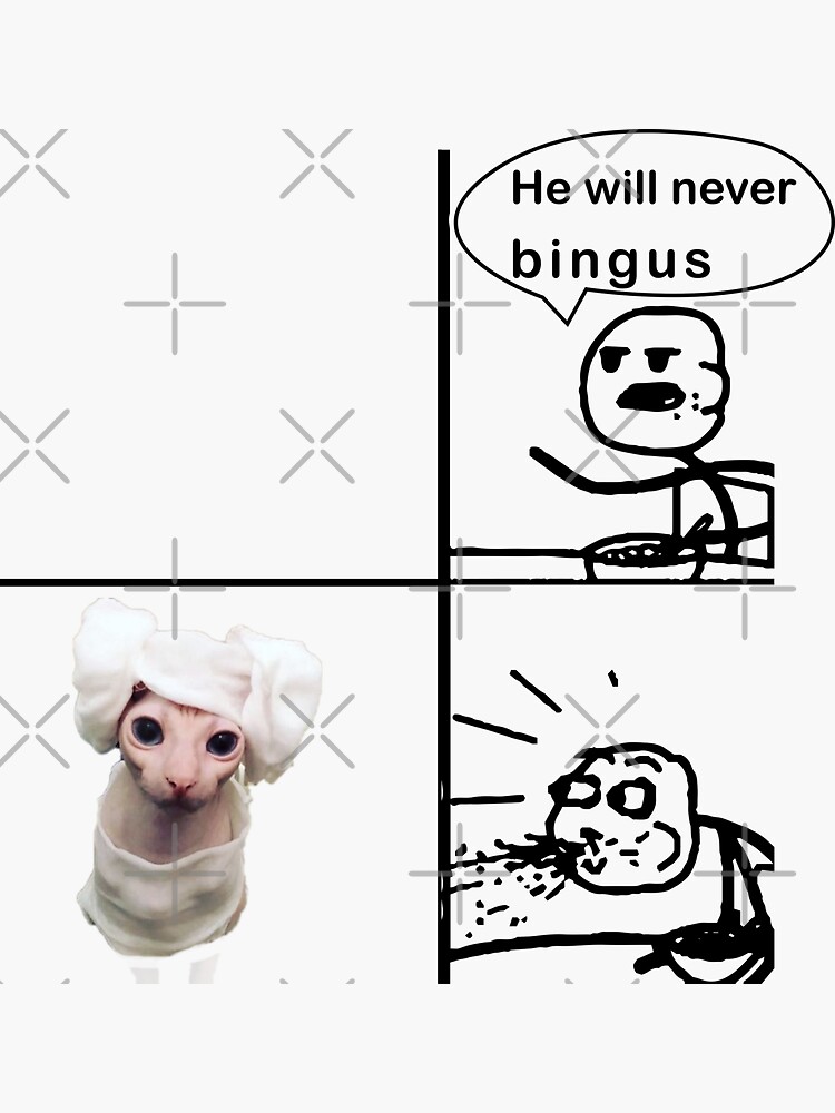 "Bingus cat meme" Sticker for Sale by Ashi17 | Redbubble