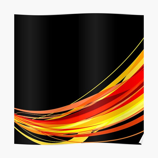 "Abstract Red and Yellow Line Art" Poster for Sale by VasKal | Redbubble