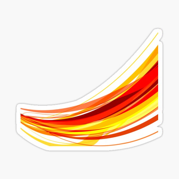 "Abstract Red and Yellow Line Art" Sticker for Sale by VasKal | Redbubble