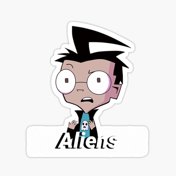Invader Zim Dib Aliens Meme Sticker By Parachutee2020 Redbubble