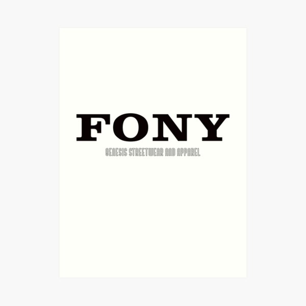 "Fony Logo" Art Print by Retromegahero83 | Redbubble