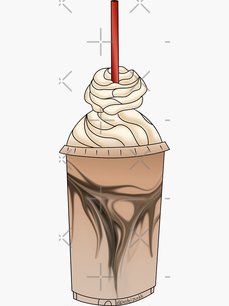 "Mocha Frappuccino " Sticker for Sale by sorioffantasy | Redbubble