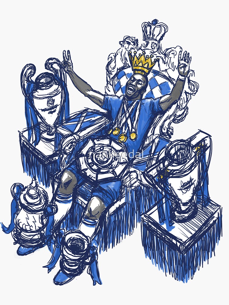 "Chelsea Legend King Didier Drogba" Sticker for Sale by nankeedal ...