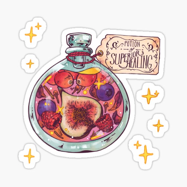 "Potion of Superior Healing" Sticker for Sale by ThejYhome | Redbubble