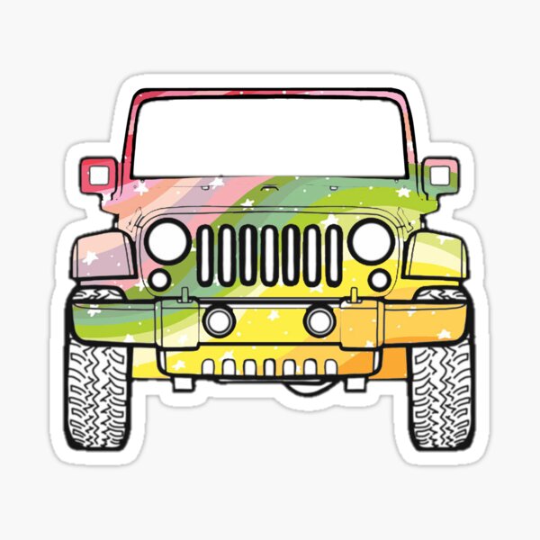 "VSCO STAR PATTERN JEEP" Sticker for Sale by darsh30 | Redbubble