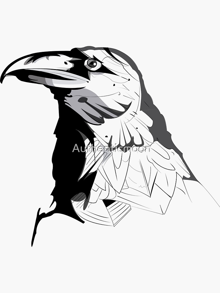 "Crow stickers" Sticker for Sale by Authenticmoon | Redbubble