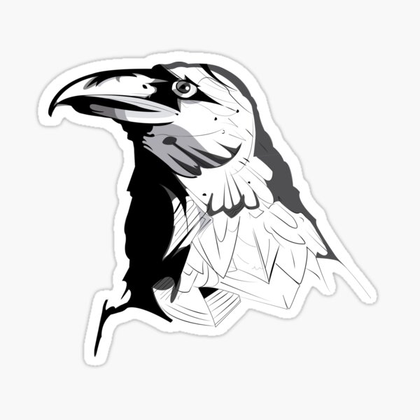 "Crow stickers" Sticker for Sale by Authenticmoon | Redbubble