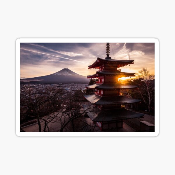 "Mount Fuji" Sticker for Sale by Kenobass | Redbubble