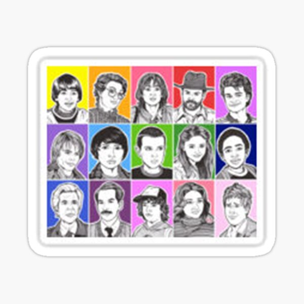 "Stranger Things Dustin Eleven Illustration" Sticker by osmishop ...