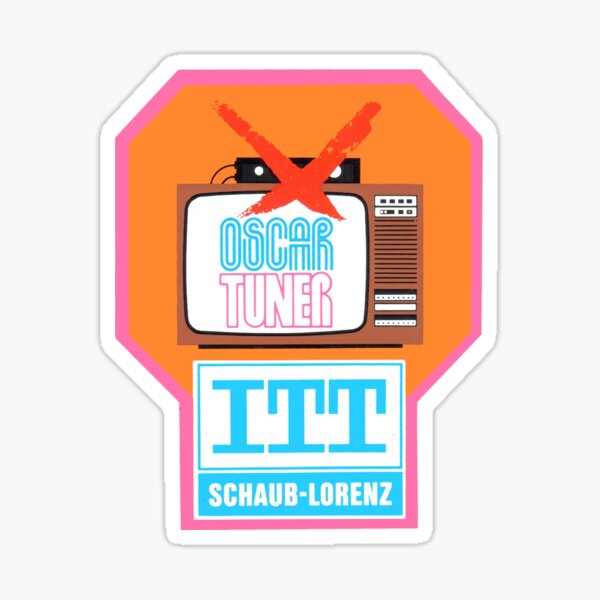 "Vintage ITT televison retro Decal" Sticker for Sale by kustom | Redbubble